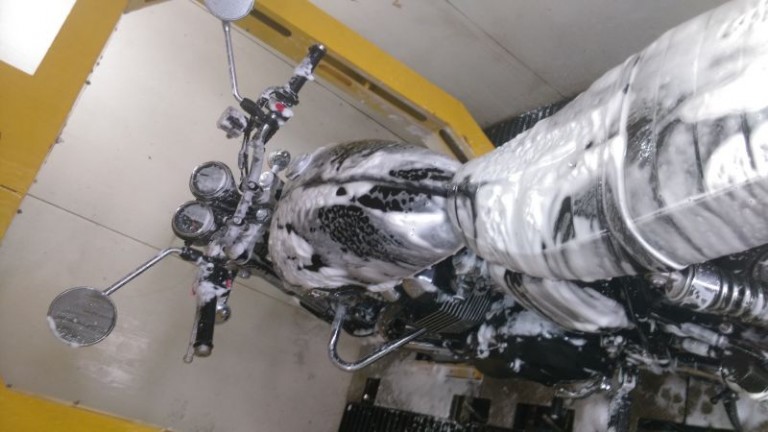 Automated motorcycle wash by Express Bike Works - Bike India